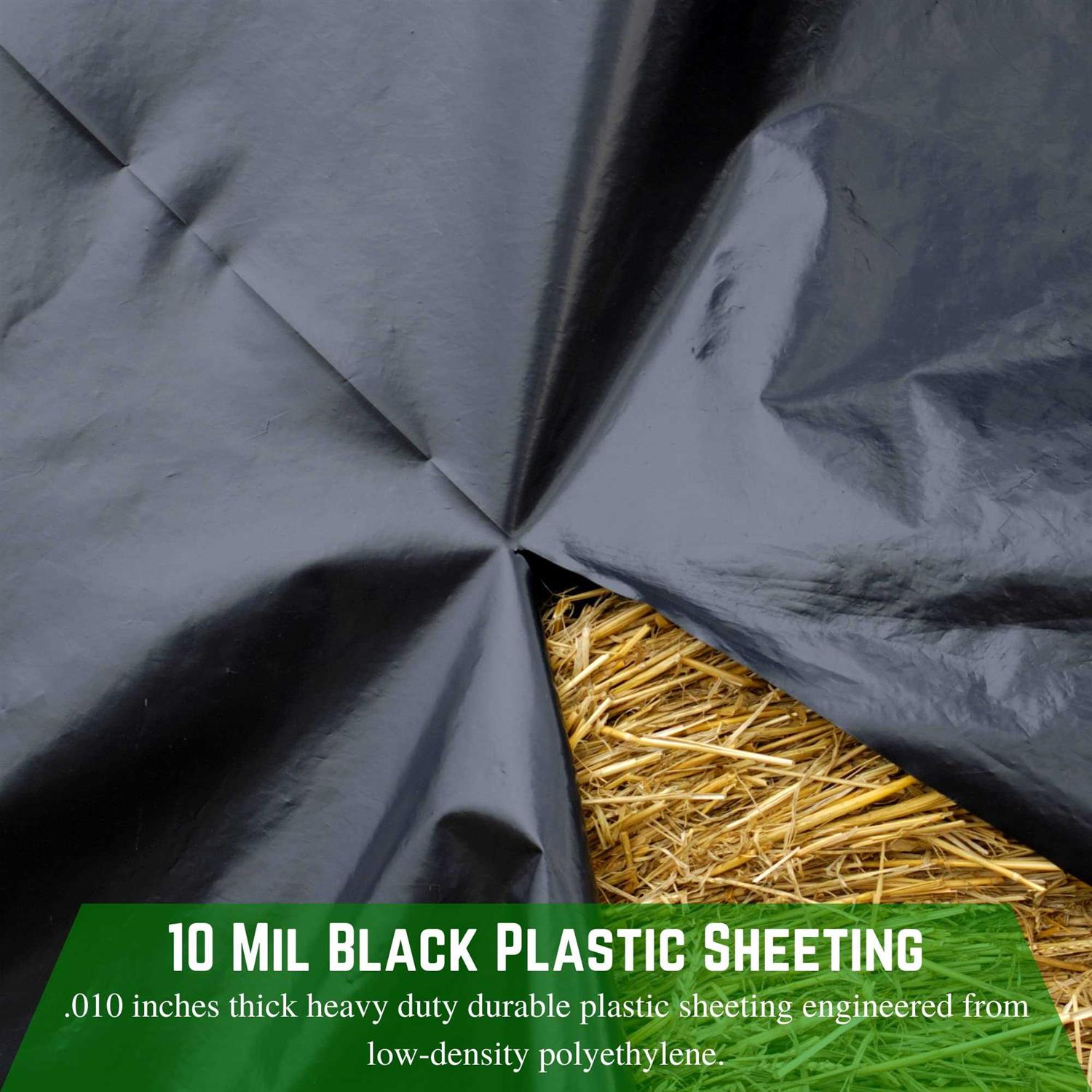 Farm Plastic Supply Black Plastic Sheeting mil Black Plastic Tarp - Shop Hardware Tools for Work ...
