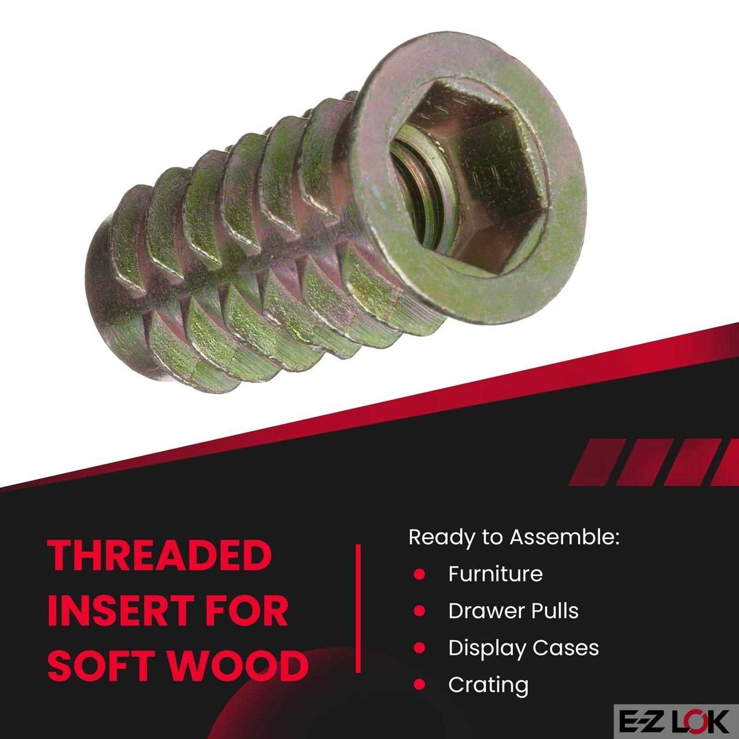 E-Z LOK Threaded Insert For Soft Wood 903816-25 - Shop Hardware Tools ...