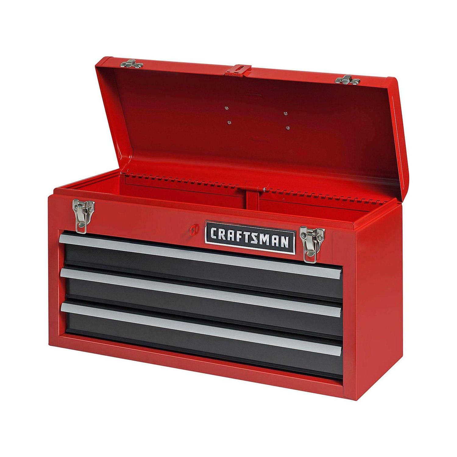 Craftsman 3-Drawer Metal Portable Chest Toolbox Red - Shop Hardware ...