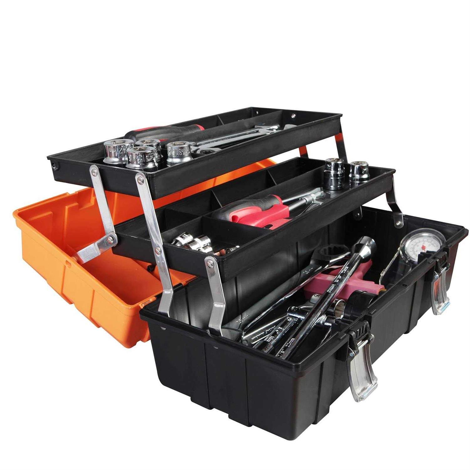 Torin atrjh-3430t 17-Inch 3-Layer Multi-function Toolbox with Tray and ...