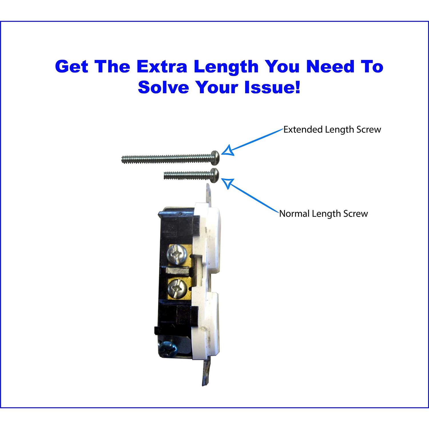 Extra Long Screws for Outlets Receptacles and Switches Perfect for ...