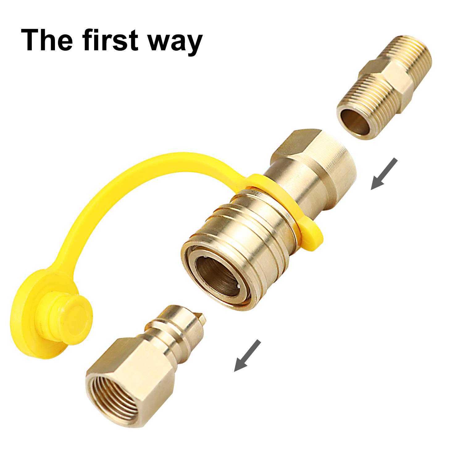 EXCELFU 3/8 Inch Natural Gas Quick Connect Fittings - Shop Hardware ...