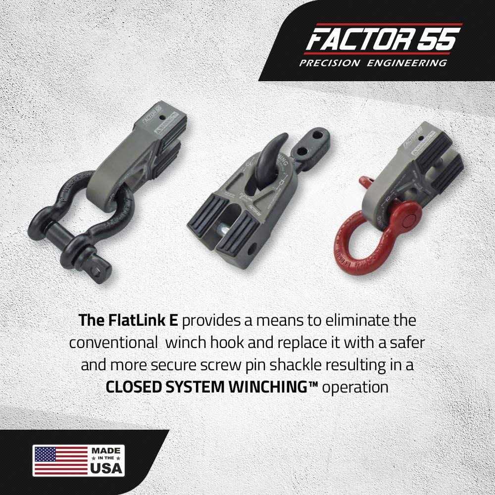 Factor 55 FlatLink E Expert Winch Shackle Mount 00080-01 - Shop ...