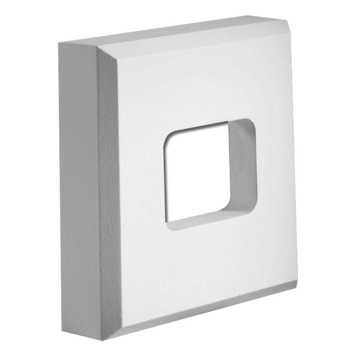 Fypon 8 in. x 8 in. x 2 in. Polyurethane Square Fixture Mount FMS8X8X2 ...