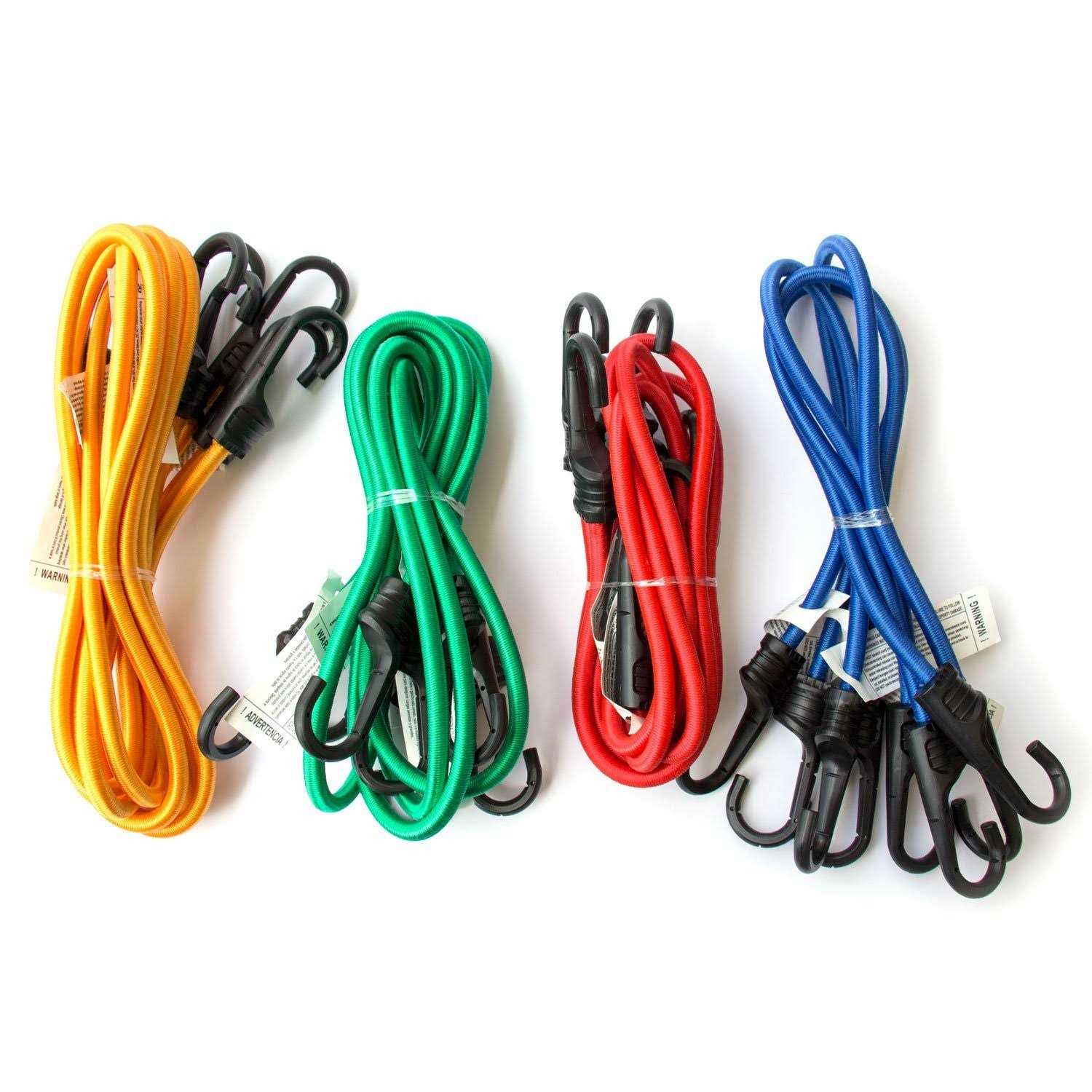 Bungee Cord Assortment Premium 16 Piece Set with Plastic Coated Metal ...