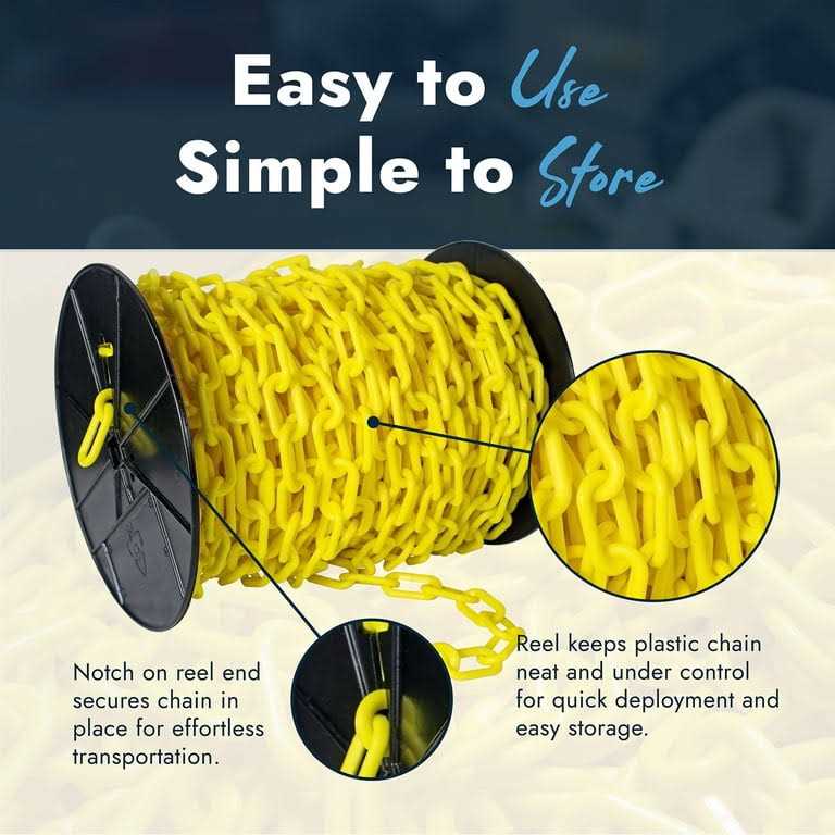 Mr. Chain Plastic Barrier Chain Reel - Shop Hardware Tools for Work and ...