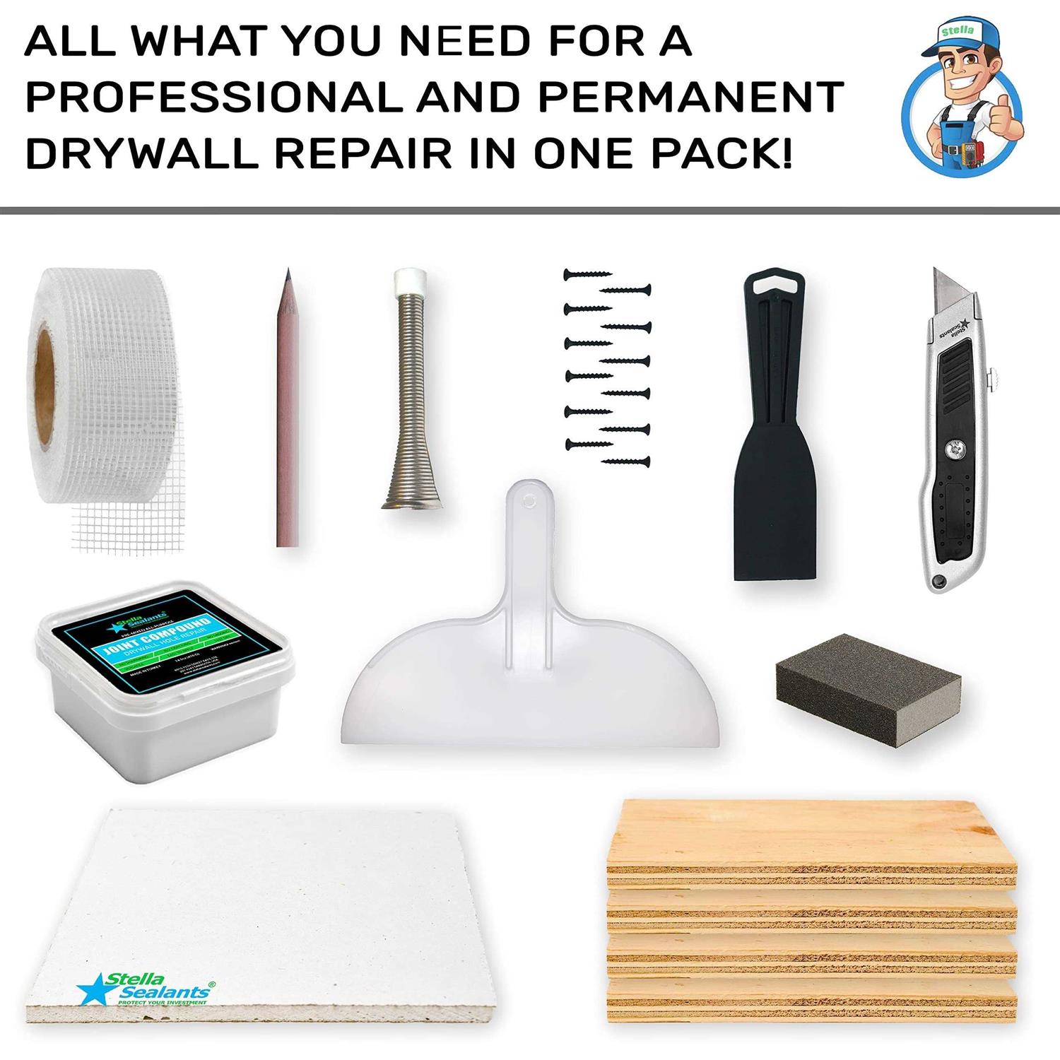 Drywall Repair Kit Pro by Stella Sealants - Shop Hardware Tools for ...