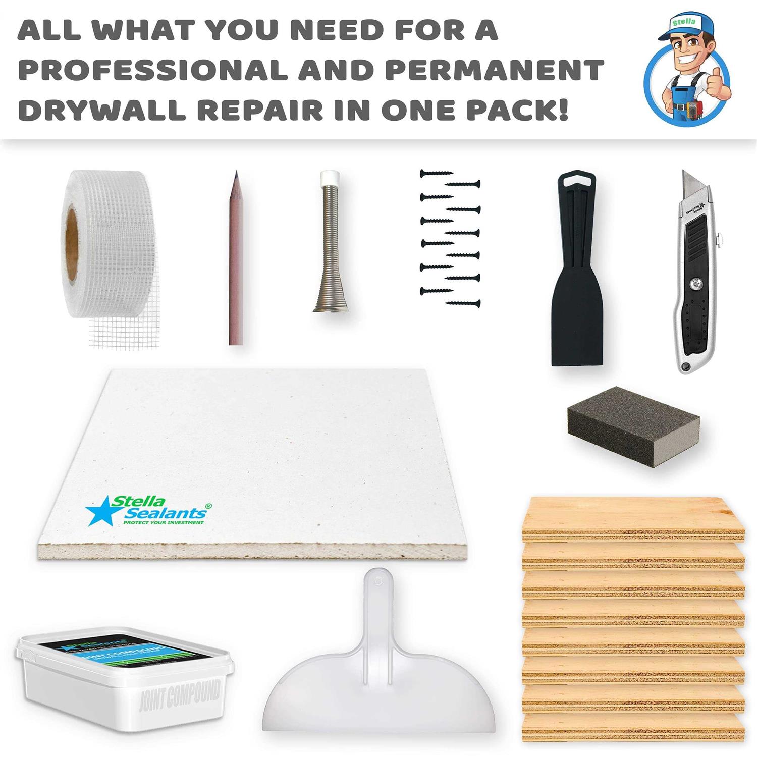 Drywall Repair Kit Pro by Stella Sealants - Shop Hardware Tools for ...