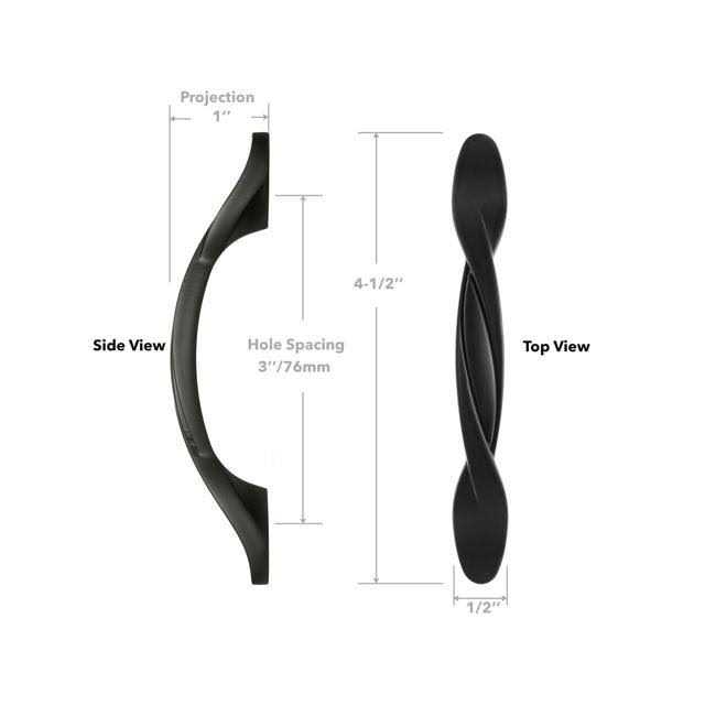 Cauldham Solid Braided Kitchen Cabinet Pulls Handles - Shop Hardware ...