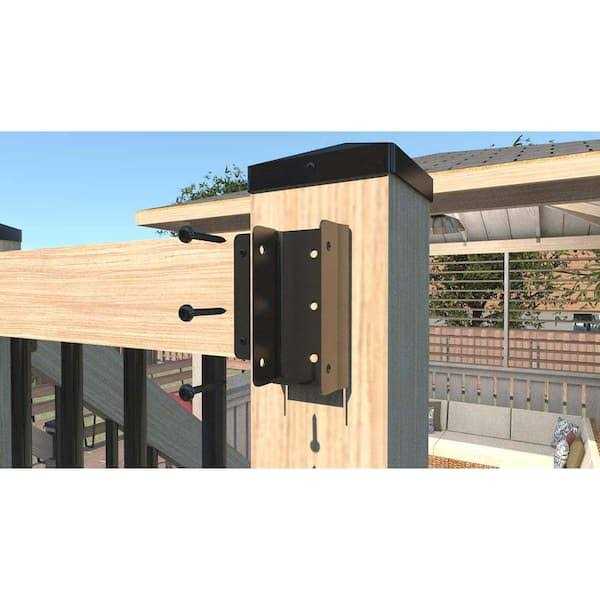 Pylex FIXRAIL Steel Railing Connector in Black - Shop Hardware Tools for Work and Home