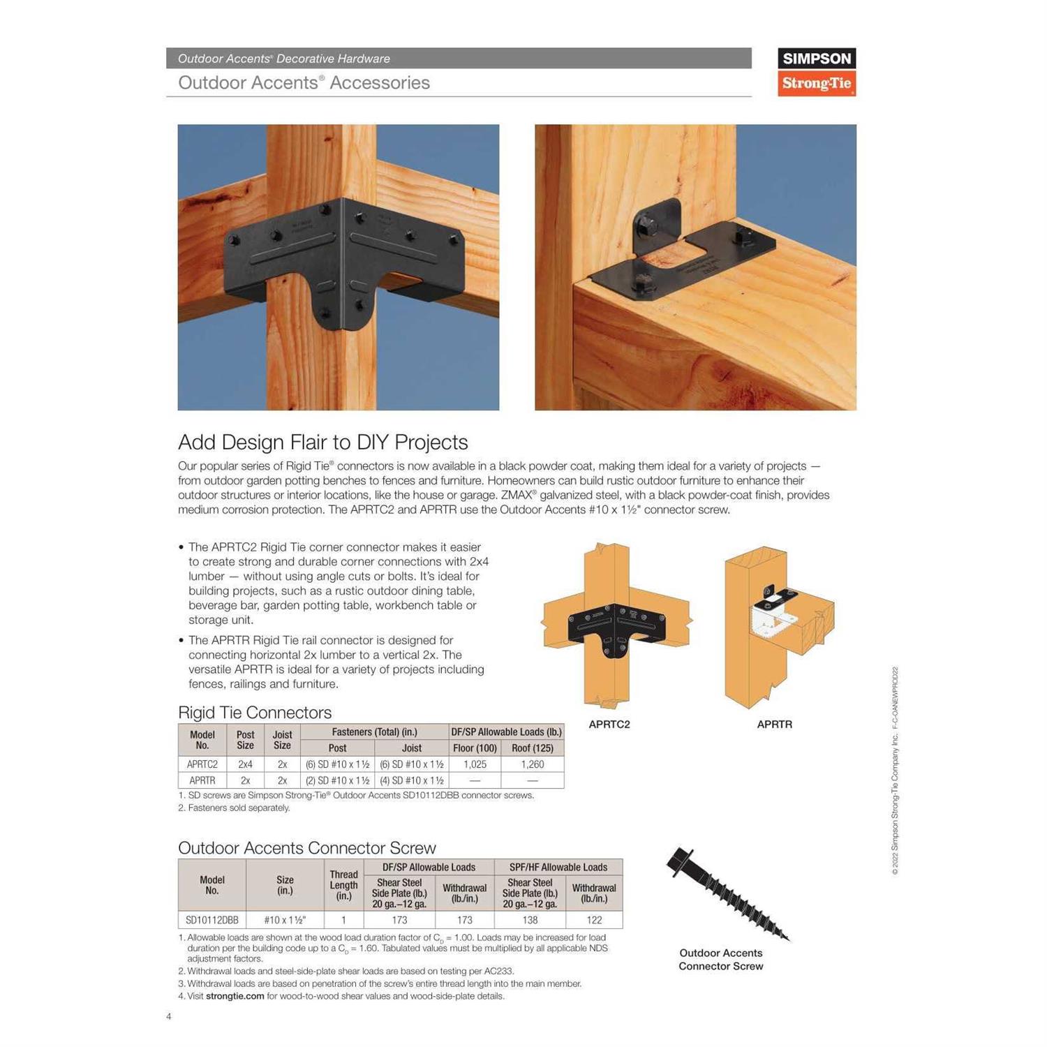 Simpson Strong-Tie APRTC2 Rigid Tie Corner Connector - Shop Hardware ...
