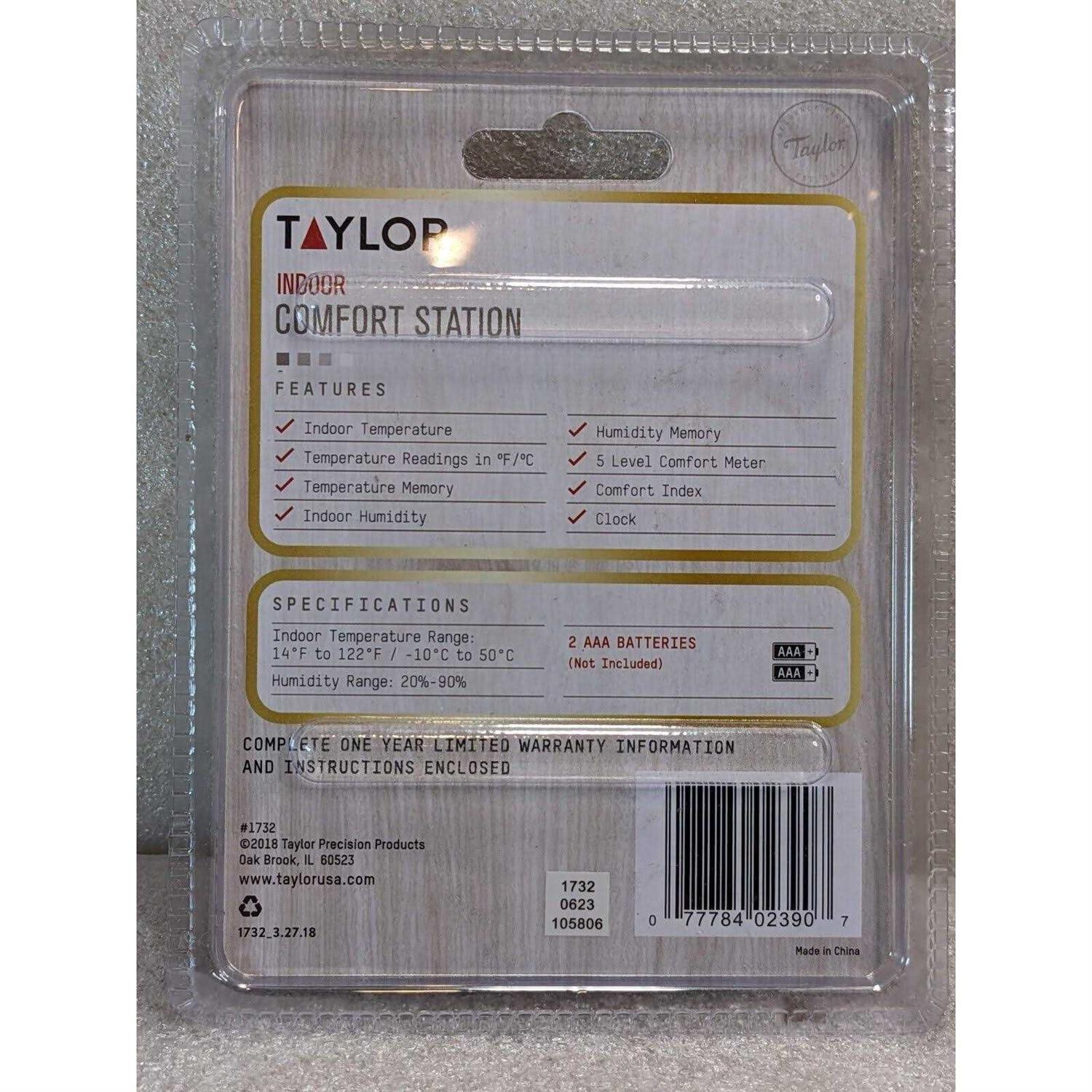 Indoor Digital Comfort Level Station with Hygrometer Taylor 1732 - Shop ...