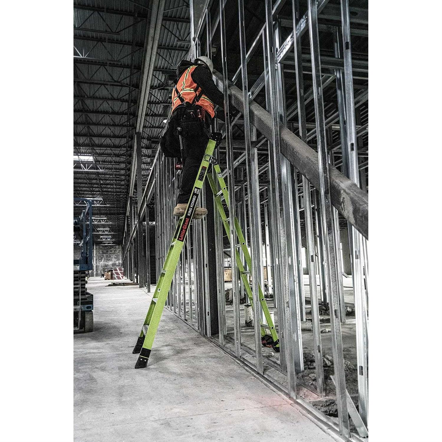 Little Giant King Kombo Type 1AA 3-in-1 Fiberglass Ladder - Shop ...