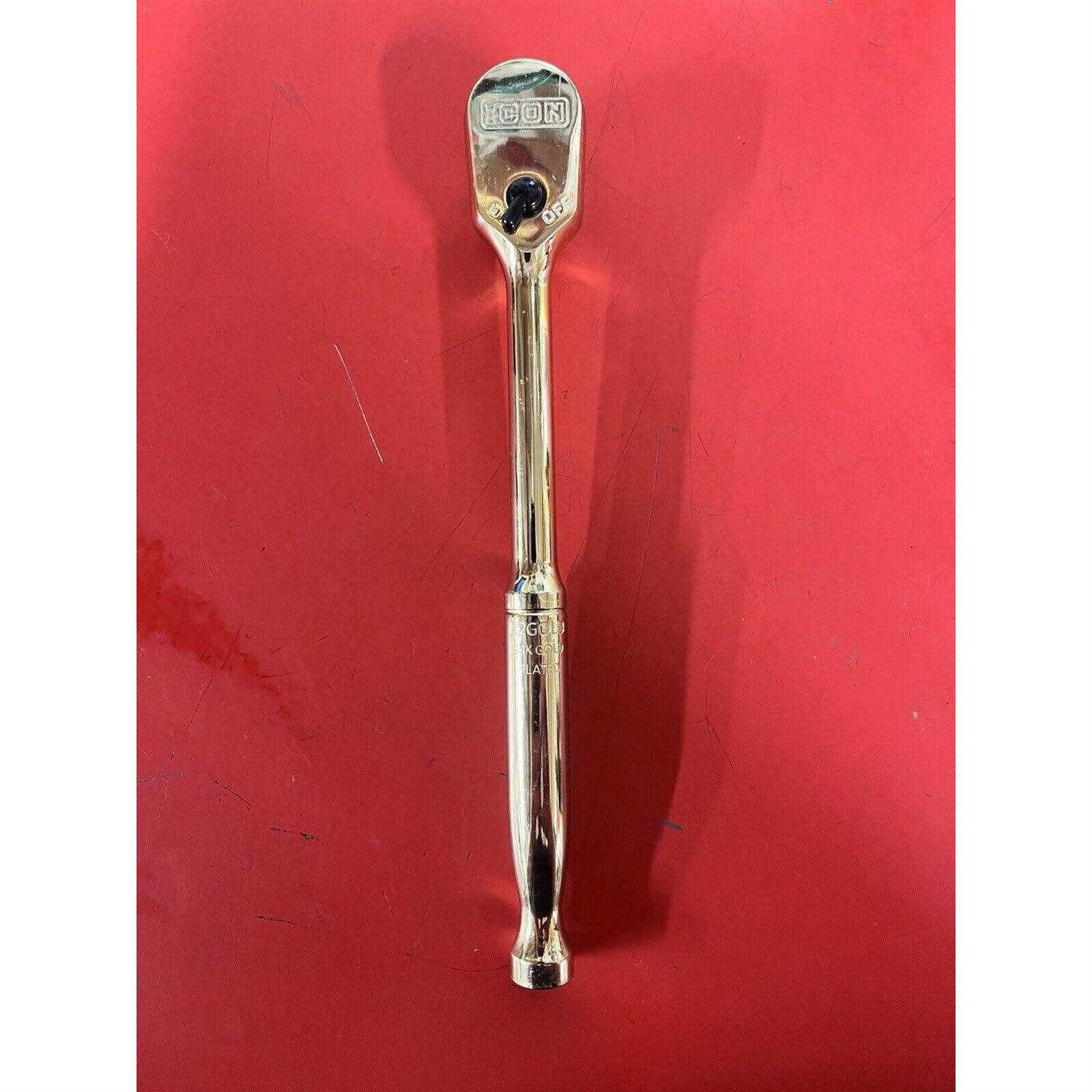 Icon 3/8 in. Drive Professional Special Edition Gold Plated Ratchet ...