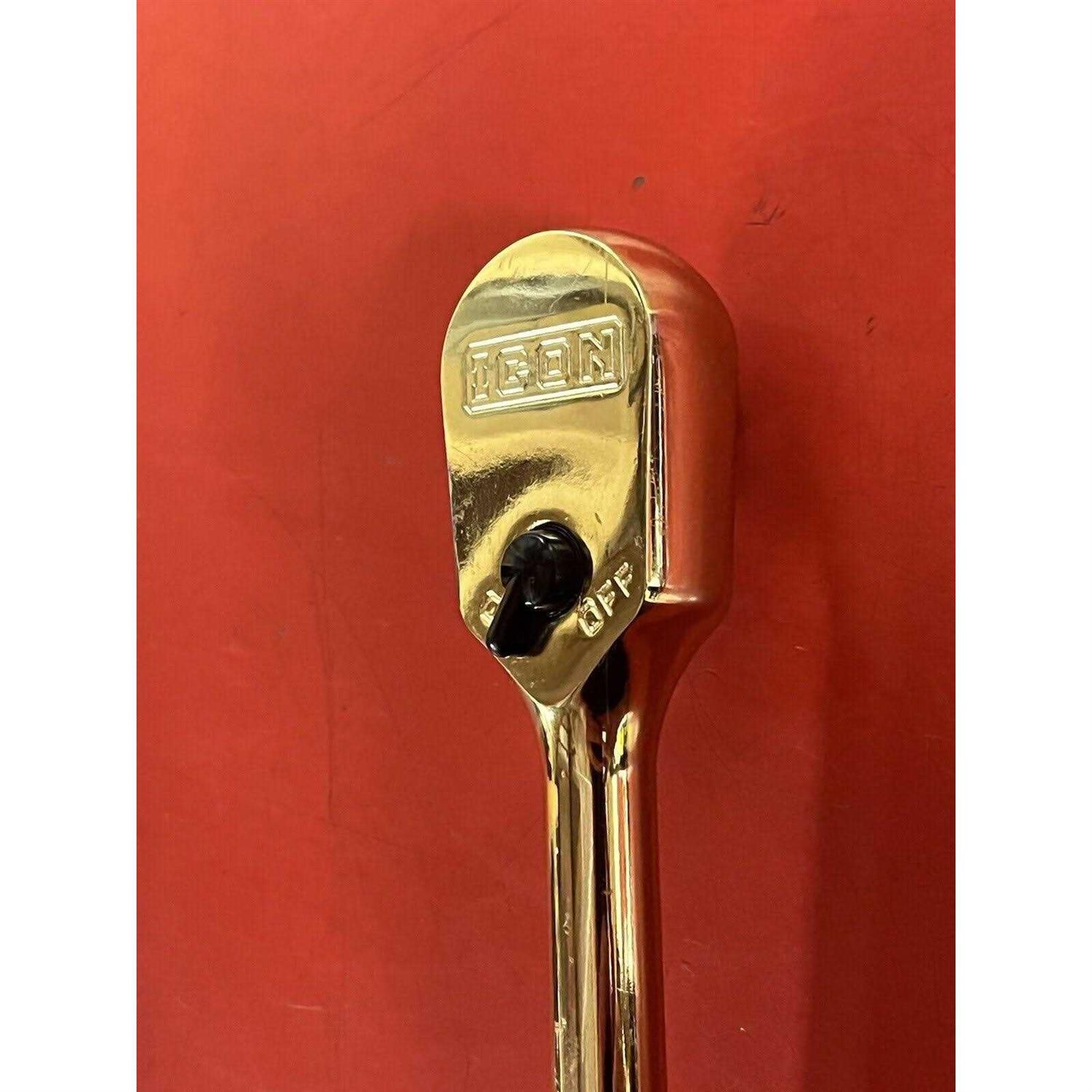 Icon 3/8 in. Drive Professional Special Edition Gold Plated Ratchet ...