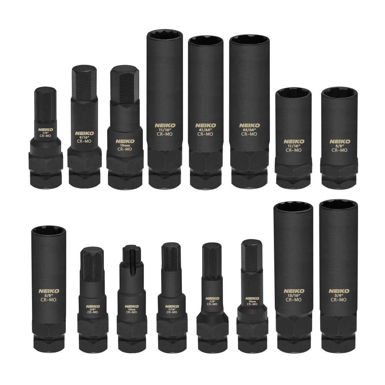 Neiko 02457A Lug-Nut Key Set, Wheel-Lock Removal Tool Kit for ...