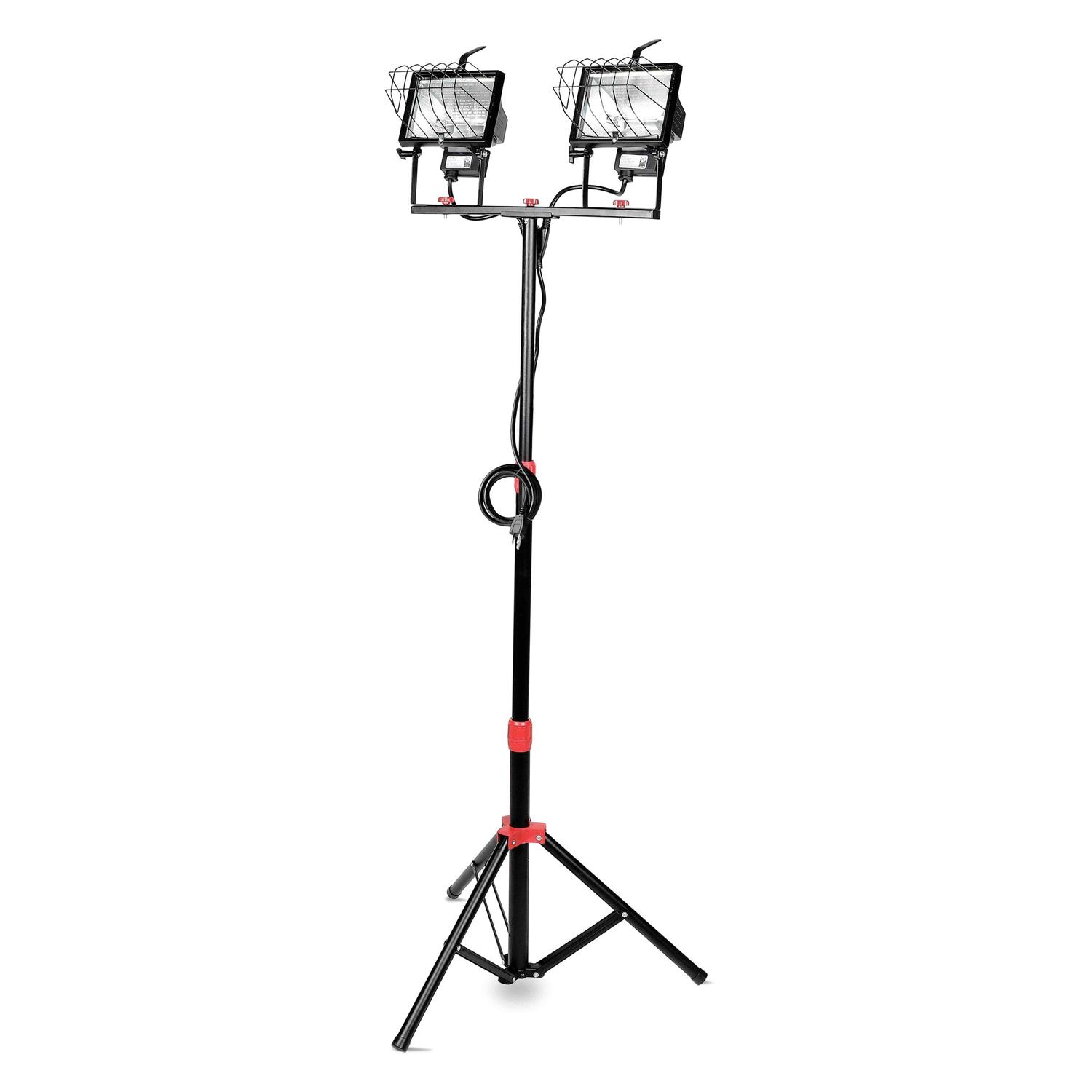 Hyper Tough 1000-Watt Corded Halogen Twin Head Tripod Work Light - Shop ...