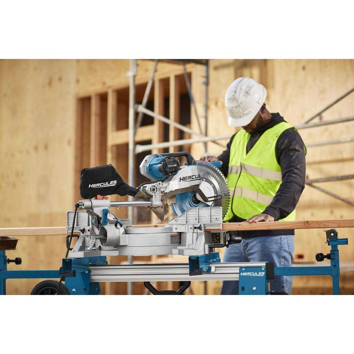 Hercules 12 in. Dual-Bevel Sliding Compound Miter Saw with Precision LED Shadow Guide - Shop ...