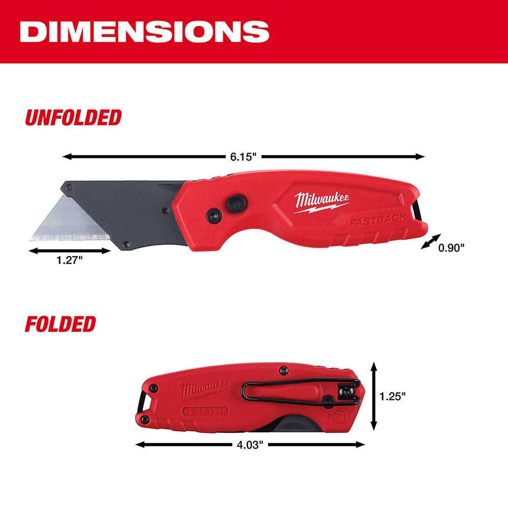 Milwaukee 48-22-1503 FASTBACK Folding Utility Knife Set - Shop Hardware ...