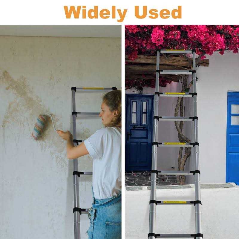LiGuVCY Telescoping Extension Ladder 14.5 FT Folding Telescopic ...