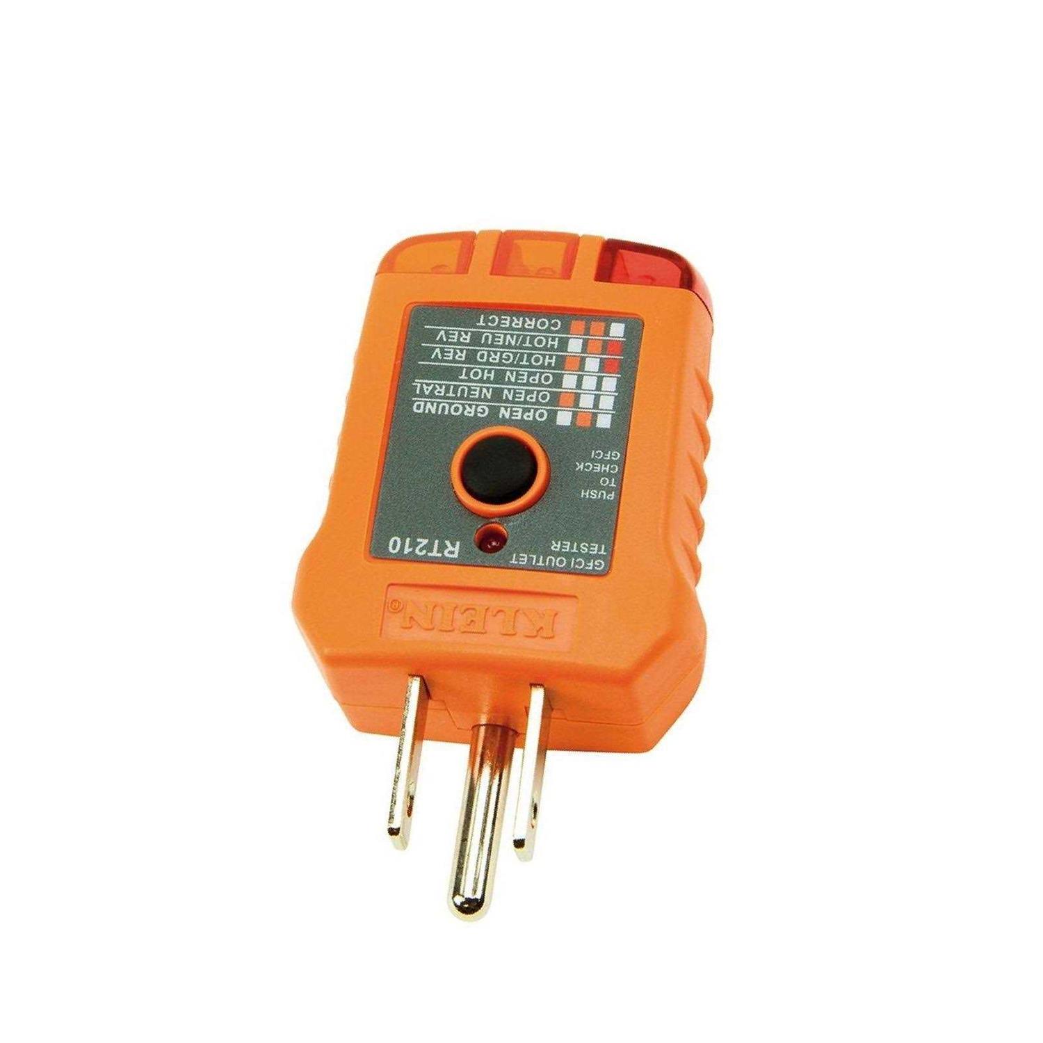 GFCI Receptacle Tester Klein Tools RT210 - Shop Hardware Tools for Work ...