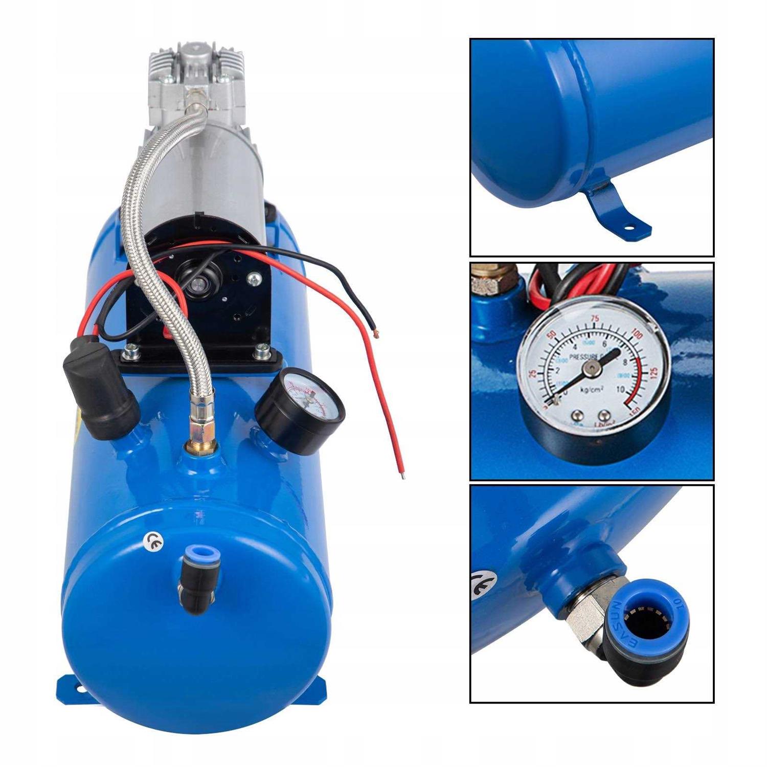 VEVOR 12V Train Horn Air Compressor with Tank 150psi Air Car Compressor ...
