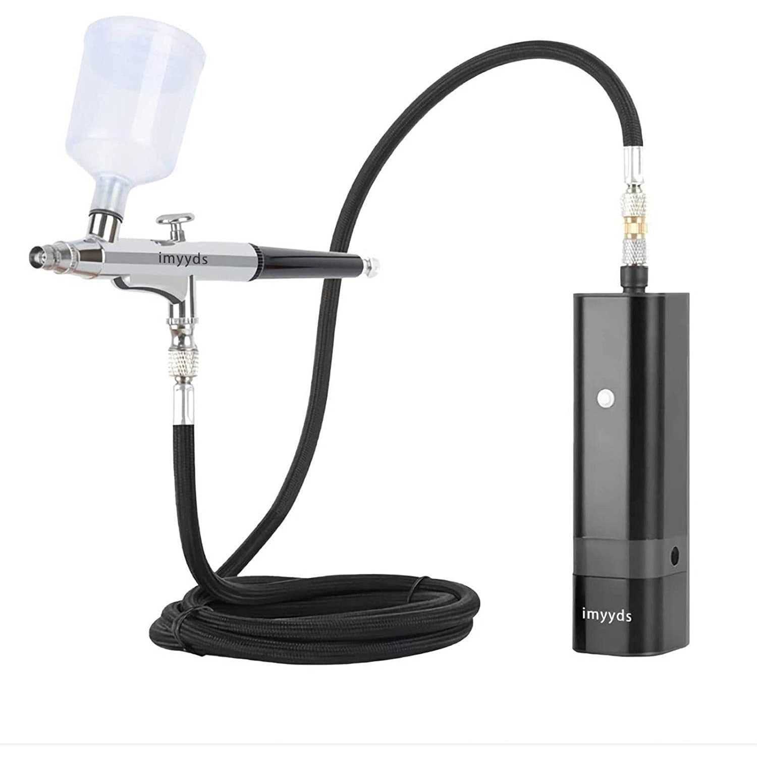 imyyds Airbrush Kit with Compressor 32PSI High Pressure Cordless ...