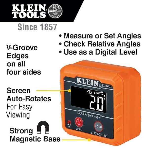Klein Tools 2-Piece Tape Measure and Digital Angle Gauge and Level Tool ...
