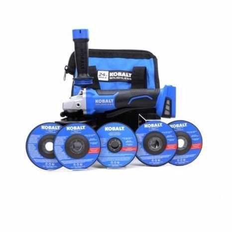 Kobalt 5-in 24-Volt Max Paddle Switch Brushless Cordless Angle Grinder - Shop Hardware Tools for ...