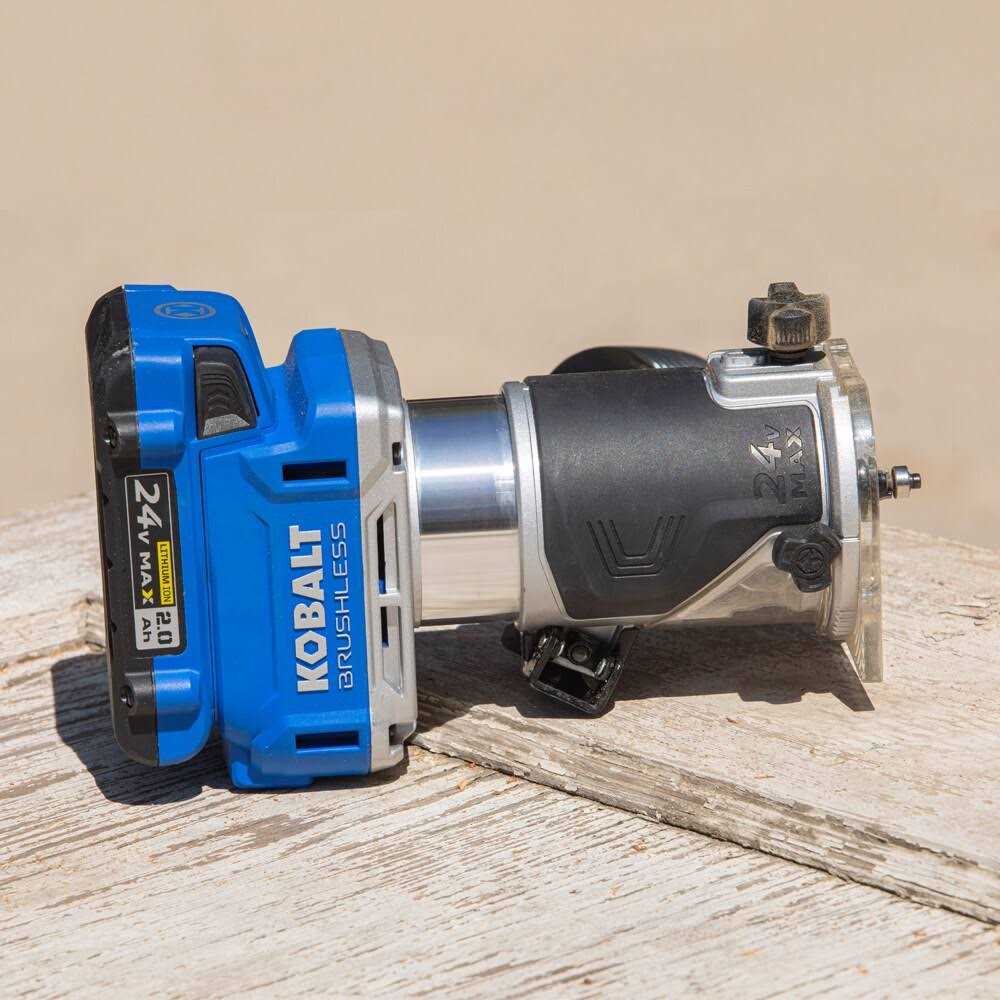 Kobalt 24V MAX 1/4-in Variable Speed Brushless Fixed Cordless Router ...