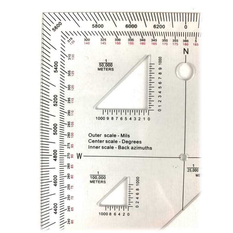 Lifefficient Products Military Protractor for Land Navigation - Shop ...