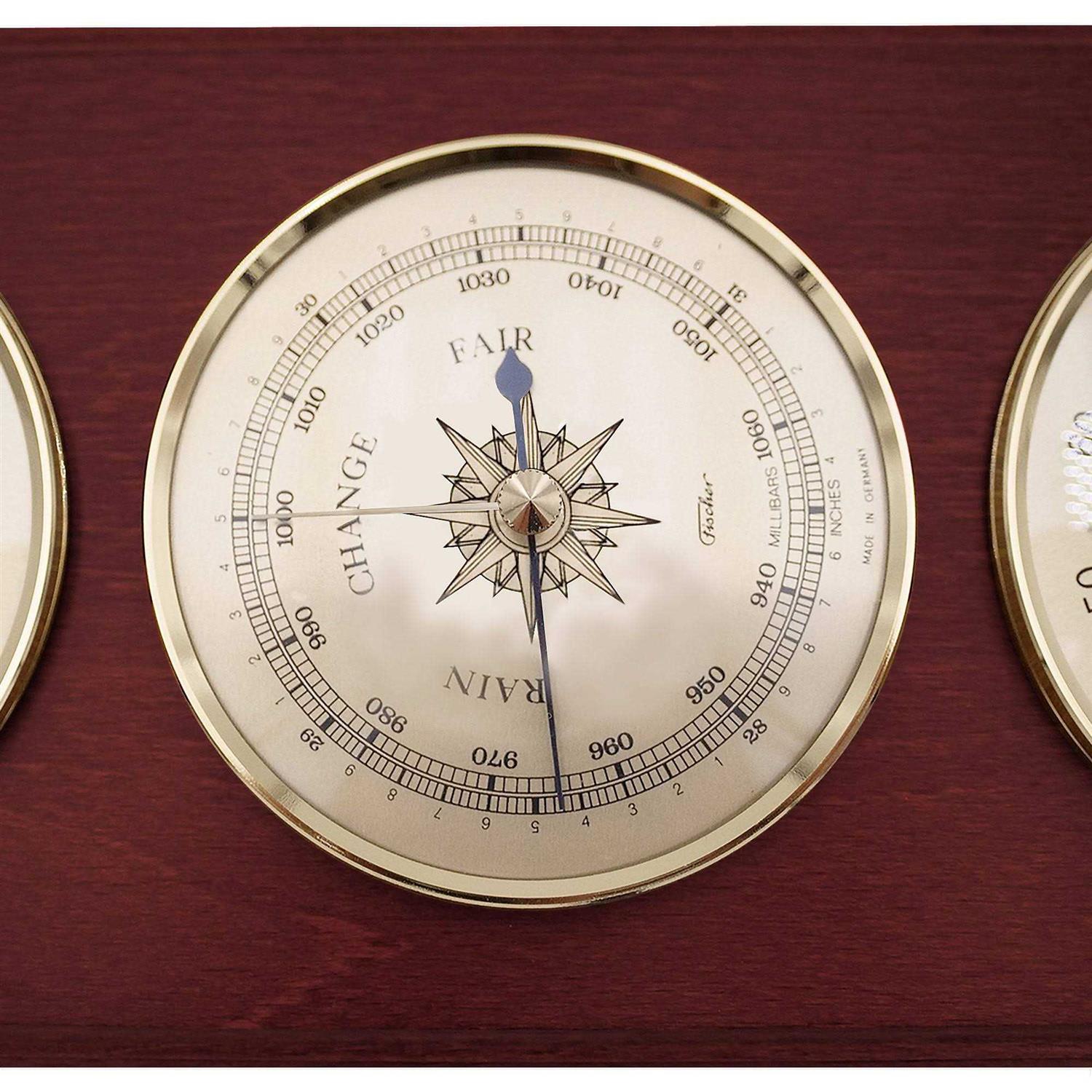 Fischer Weather Station with Thermometer Barometer & Hygrometer 395 mm ...