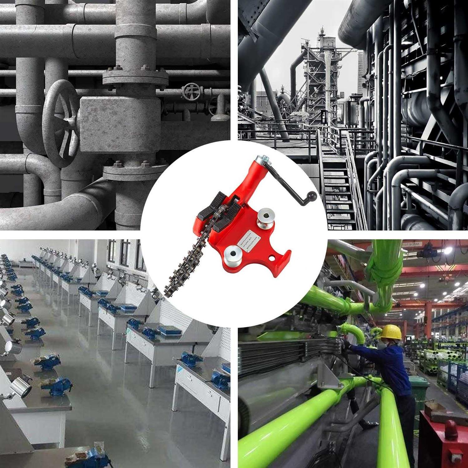 Mophorn Screw Bench Chain Vise 1/8 to 5-Inch Pipe Capacity Heavy Duty ...