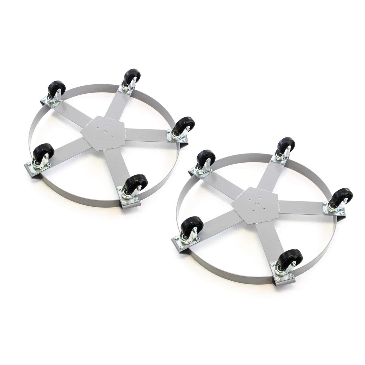Extra Heavy Duty 55 Gallon Drum Dolly Dollies Swivel Casters Steel ...
