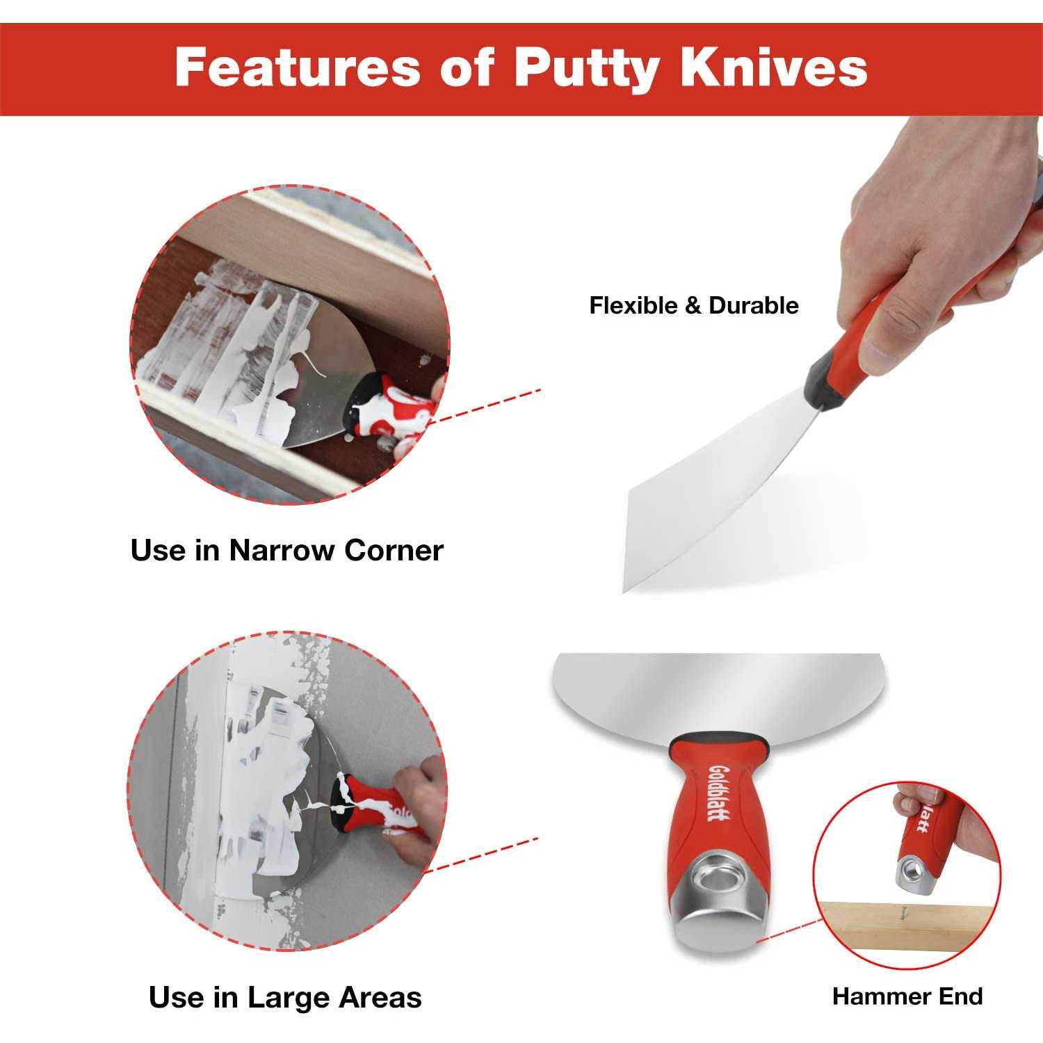 Goldblatt Drywall Hand Tool Kit Stainless Steel Joint Knife - Shop ...