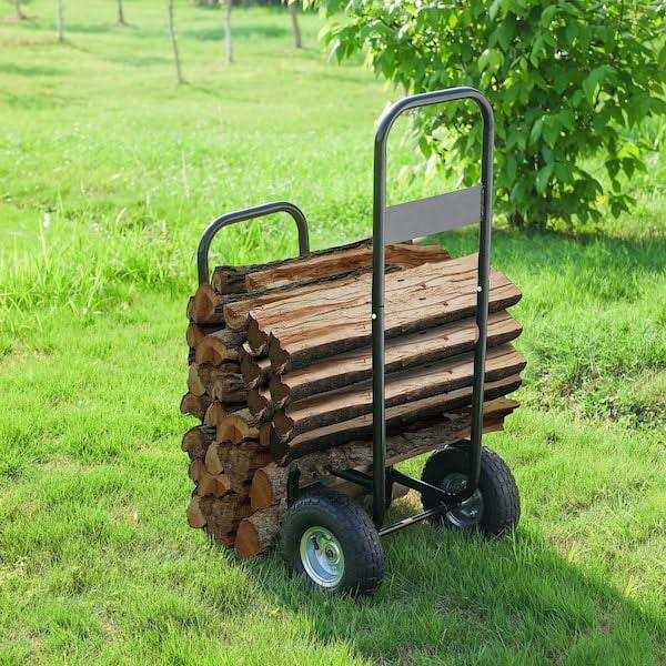 Earth Worth Firewood Log Cart Wood Mover-Hauler-Roller - Shop Hardware ...