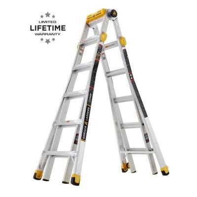 Gorilla Ladders 23 ft. Reach Aluminum Multi-Position Ladder with ...