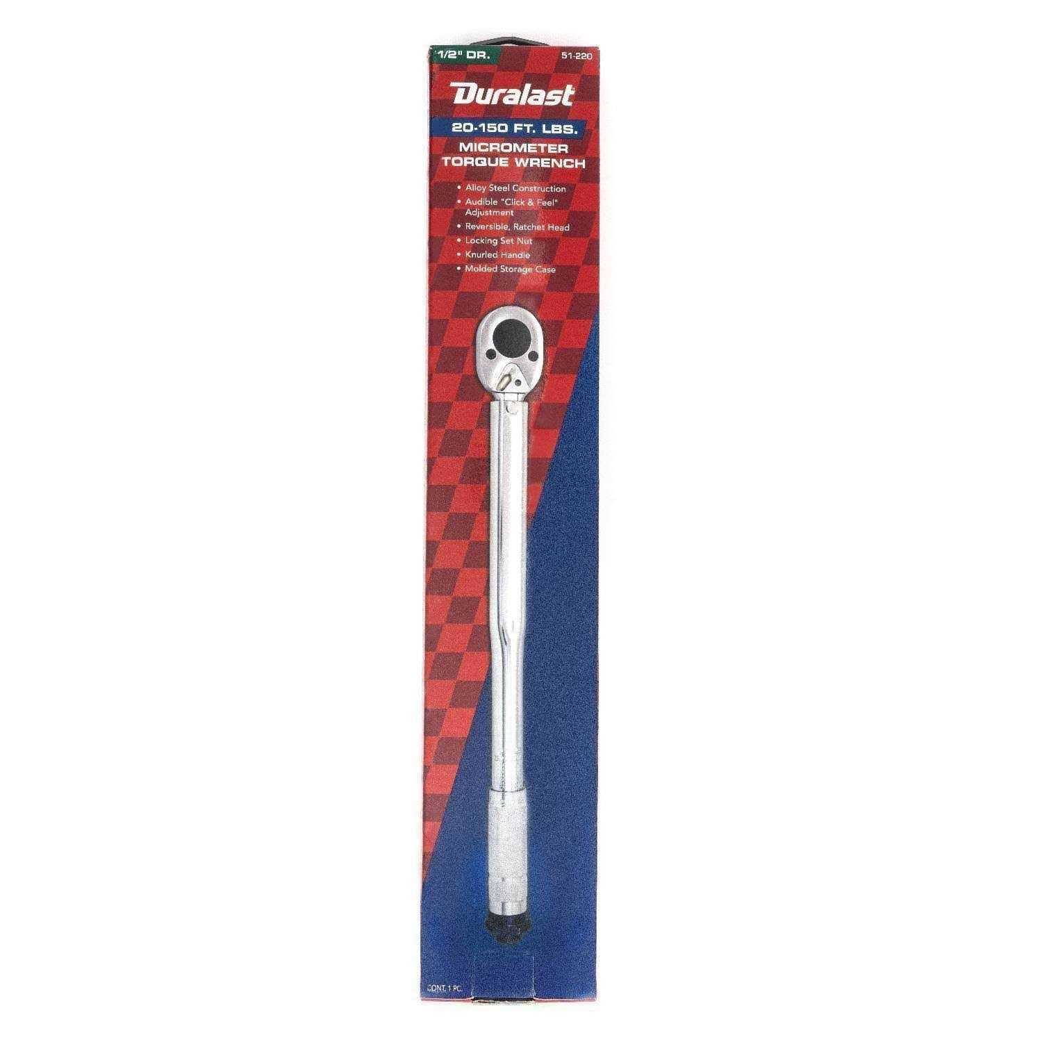 Duralast 1/2in Drive Extension Torque Wrench 51-220 - Shop Hardware ...