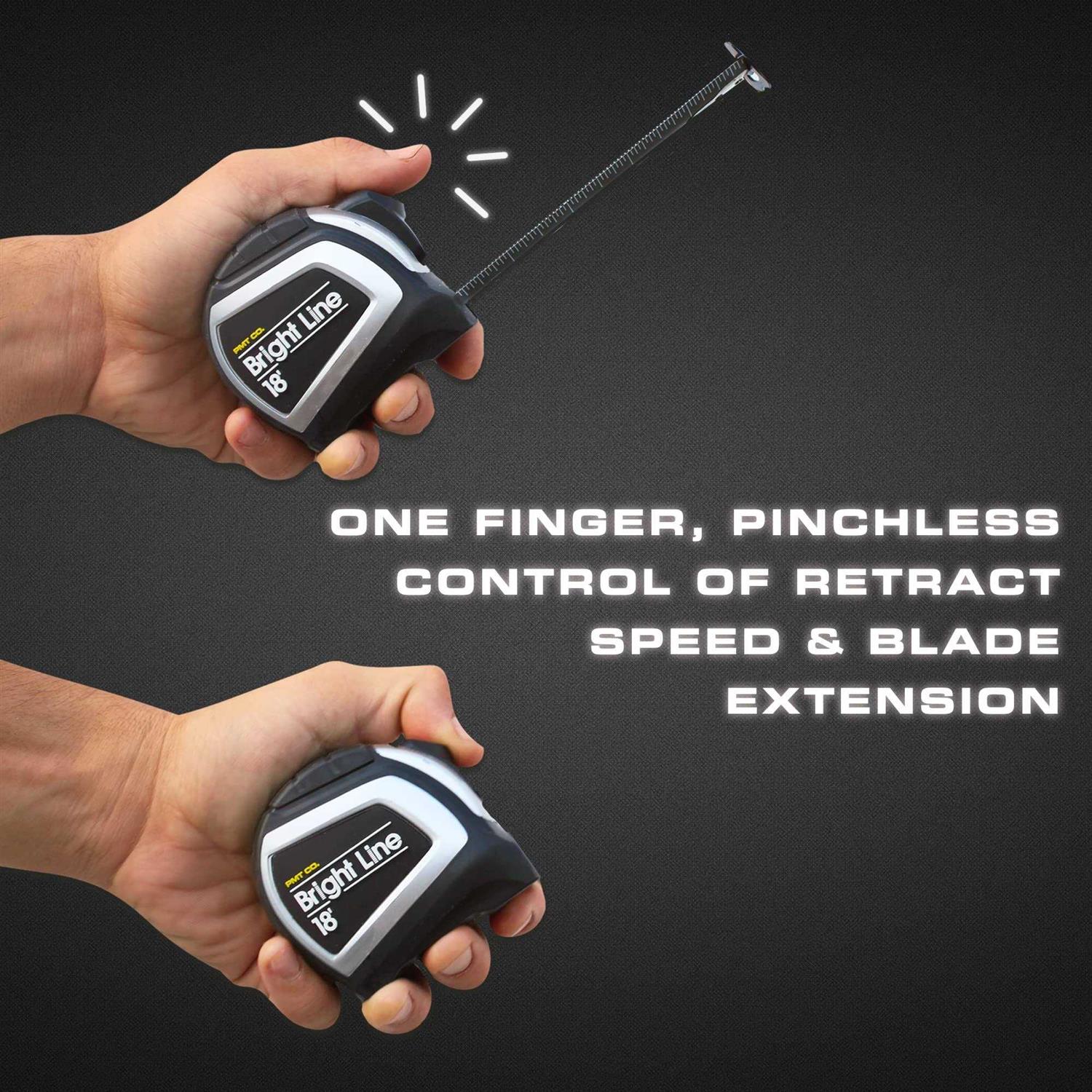 Perfect Measuring Tape BrightLine High Contrast Dark Mode Easy Read ...