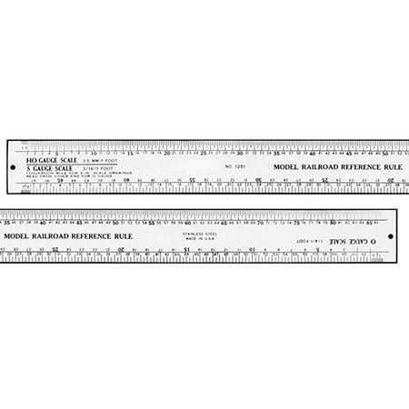Micro-Mark 12 Inch Stainless Steel Model Railroader's Ruler - Shop ...