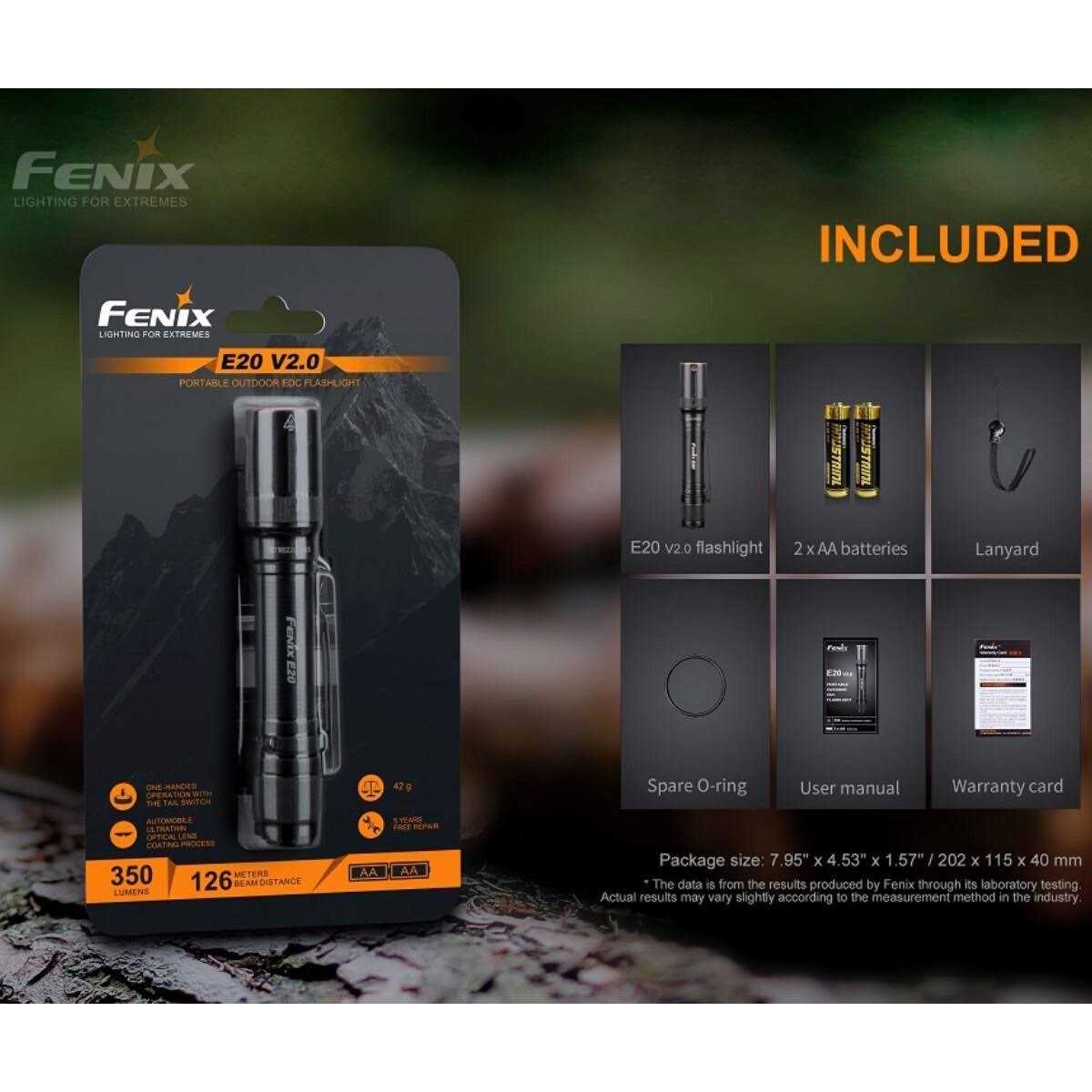 Fenix E20 V2.0 Flashlight - Shop Hardware Tools for Work and Home