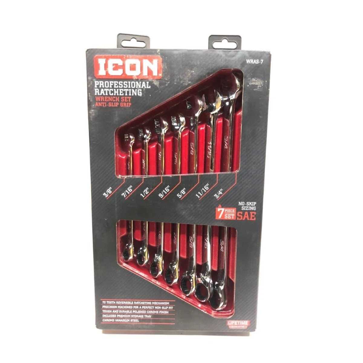 Icon SAE Box Head Ratcheting Wrench Set 64839 Wras-7 - Shop Hardware ...