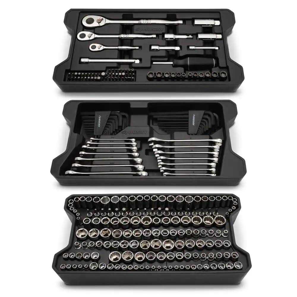 Husky Mechanics Tool Set in Connect Trays - Shop Hardware Tools for ...