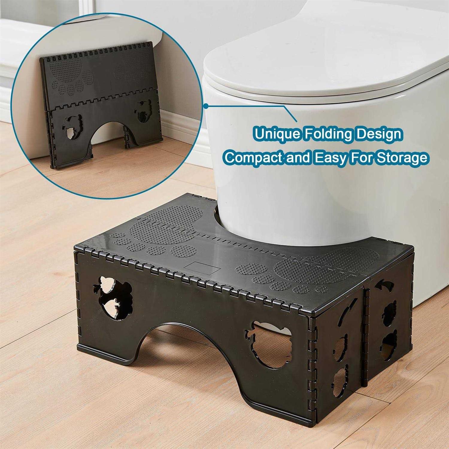 CHEAGO Foldable Toilet Stool 7 inches Healthy Squatting Posture Poop ...