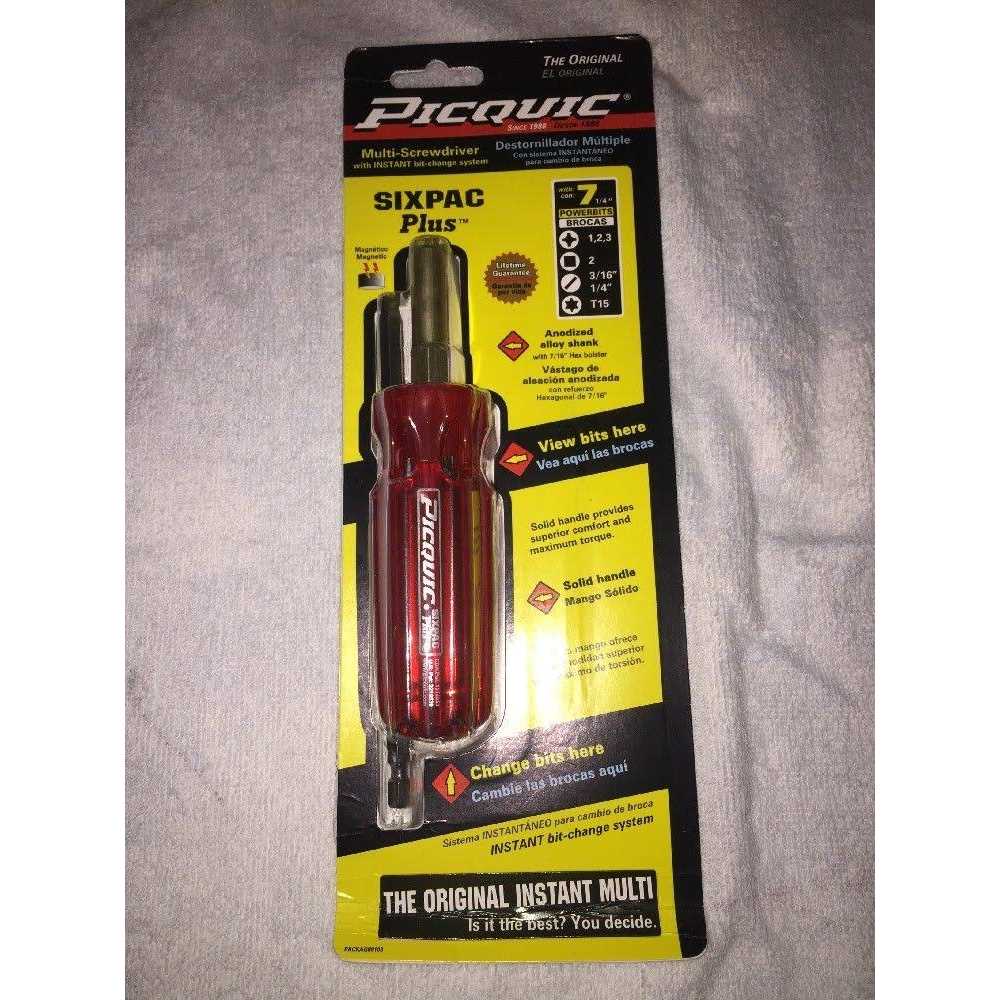 Picquic Multi-Bit Screwdriver SIXPAC Plus 7 pc 6 - Shop Hardware Tools ...