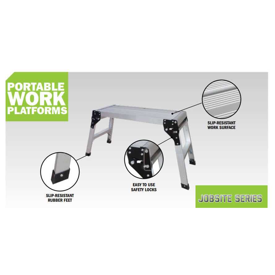 Metaltech E-PWP7000AL 30 in. Portable Work Platform - Shop Hardware ...