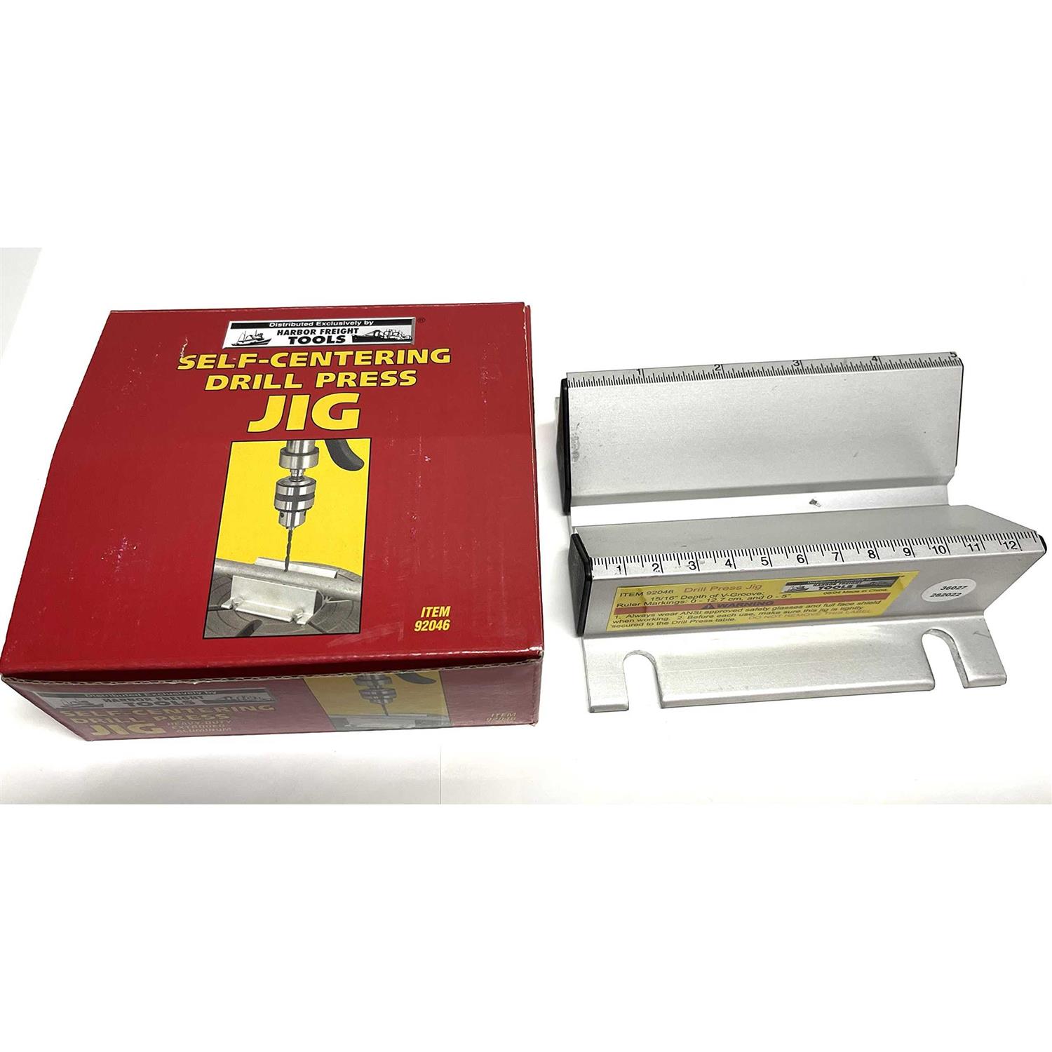 Central Purchasing, LLC Self-Centering Drill Press Jig with Ruler ...