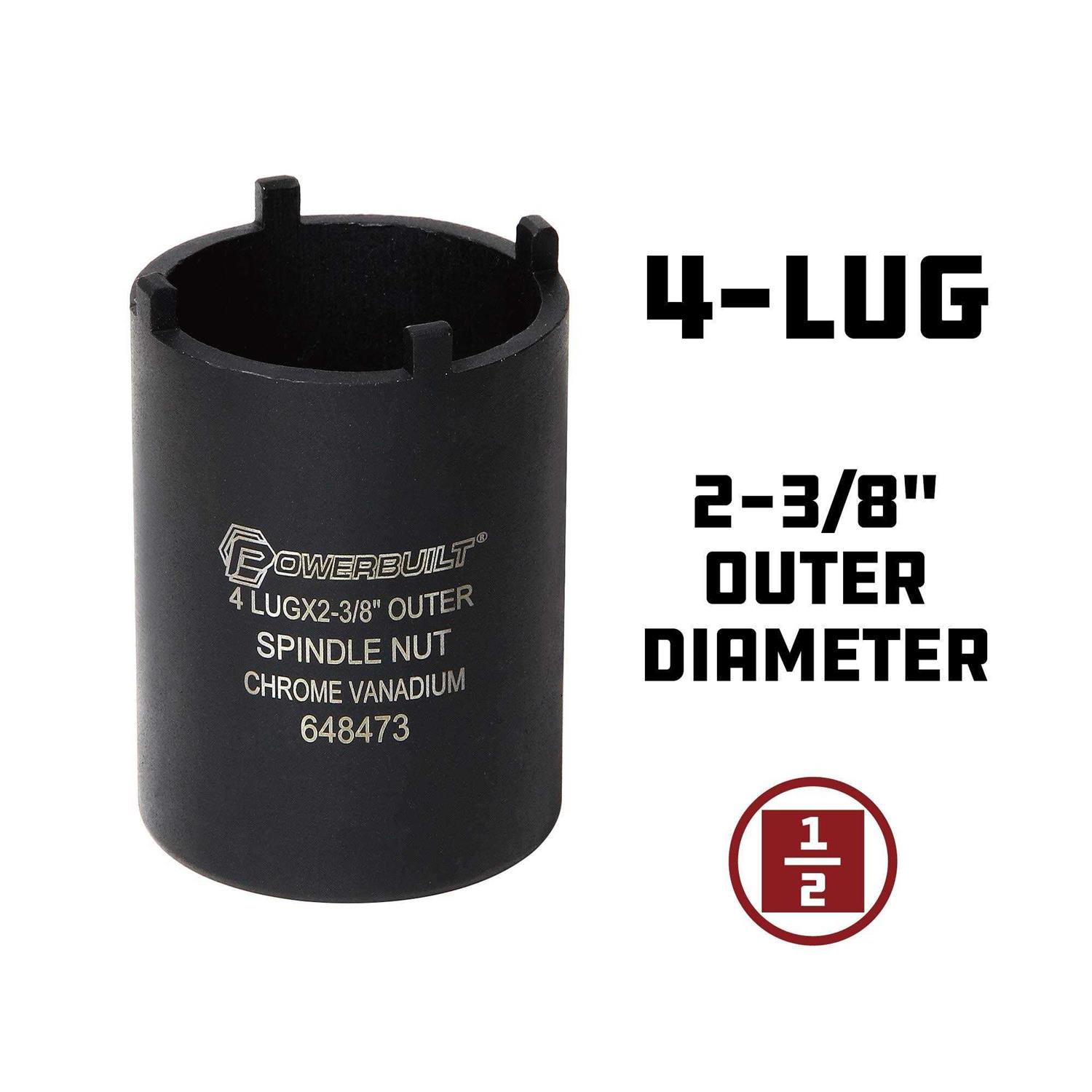 Powerbuilt 648473 Spindle Nut Socket - Shop Hardware Tools for Work and ...