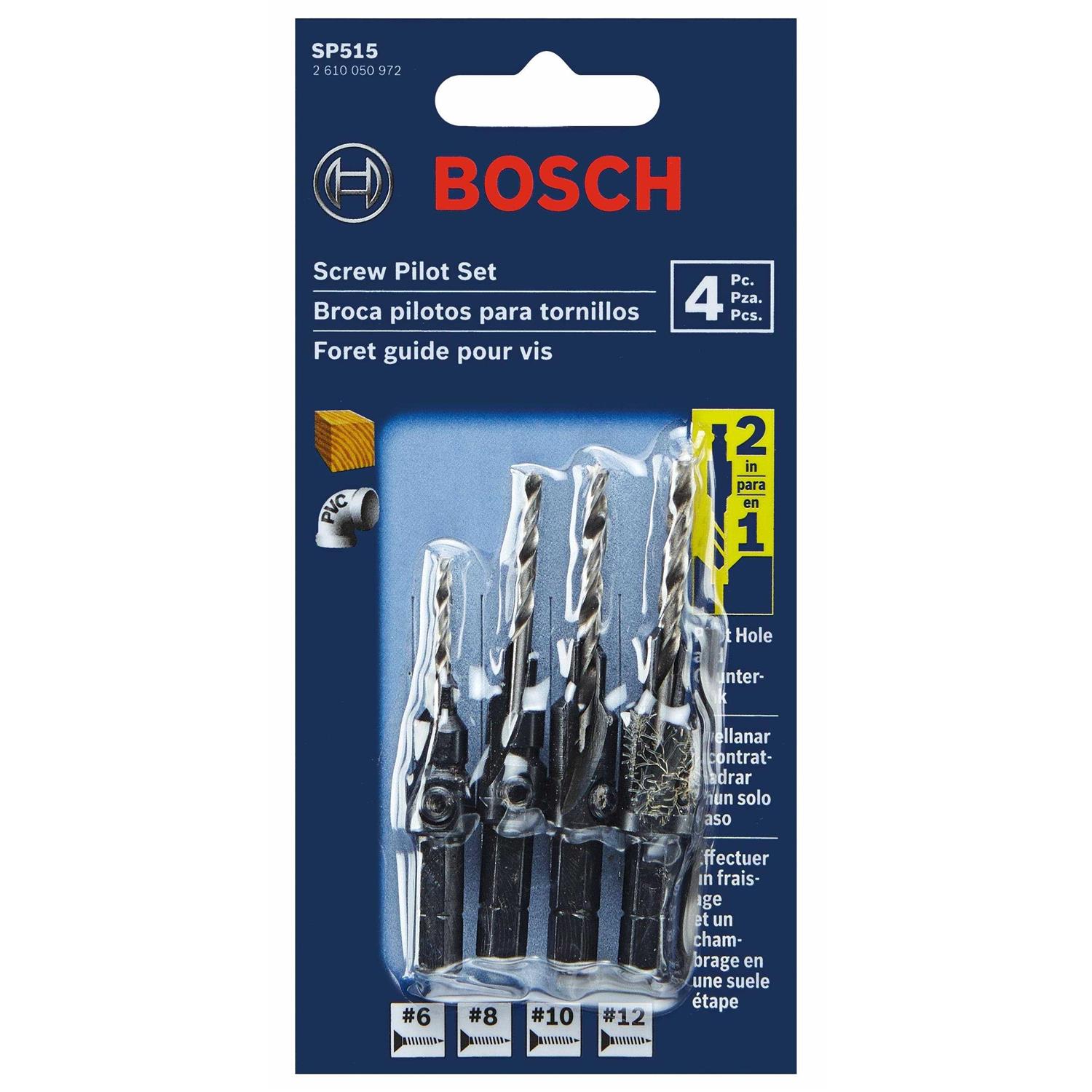 Bosch SP515 5-Piece Hex Shank Screw Pilot Bit Set - Shop Hardware Tools ...