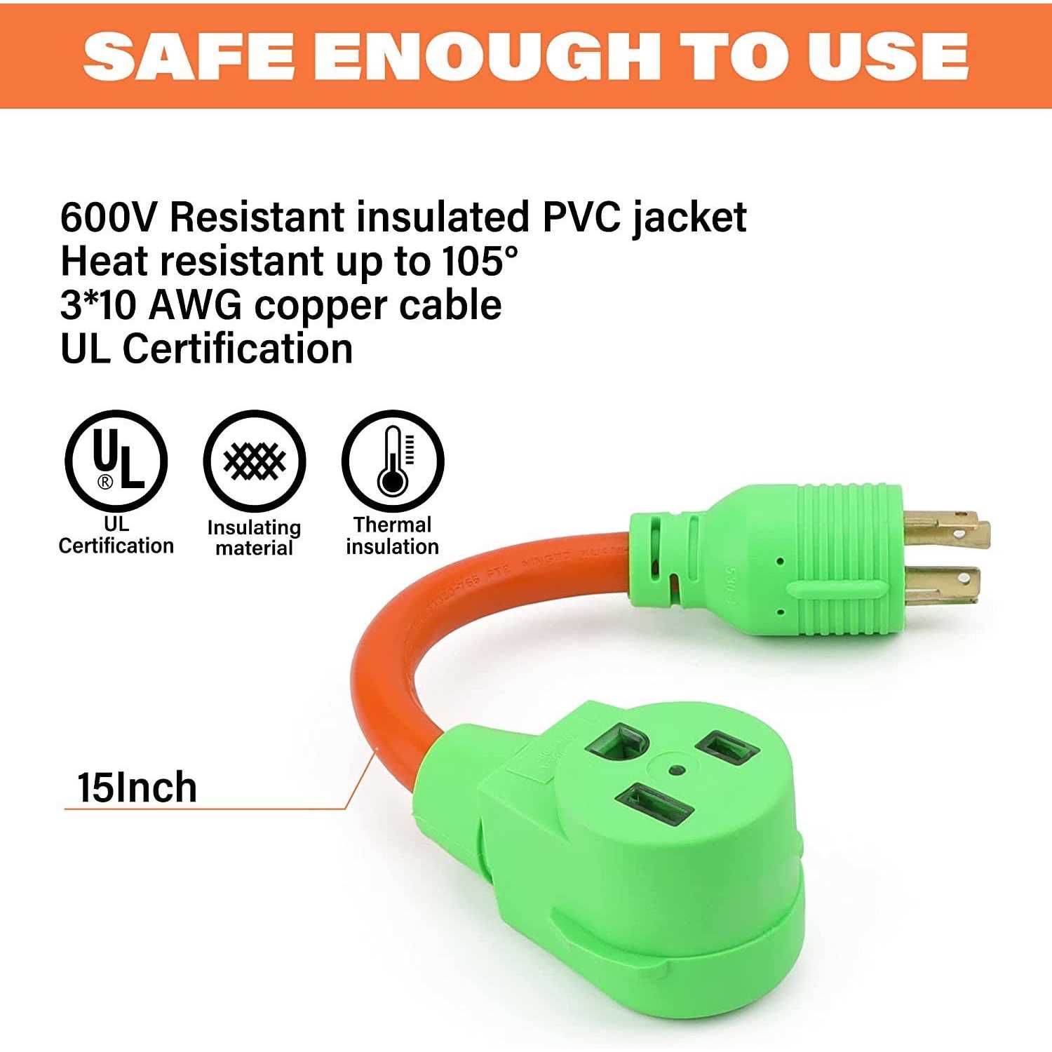 Flameweld Welder Adapter Cord Nema L14-30P Twist Locking to 6-50R ...